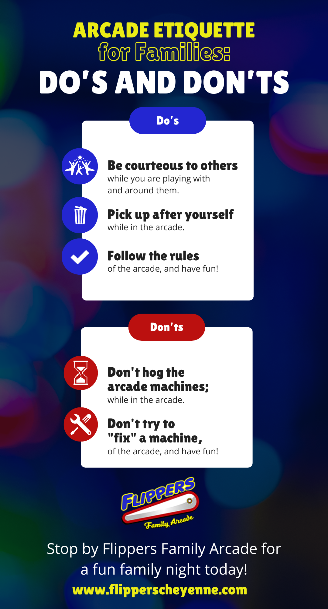 Arcade Etiquette for Families: Do’s and Don’ts - Flippers Family Arcade